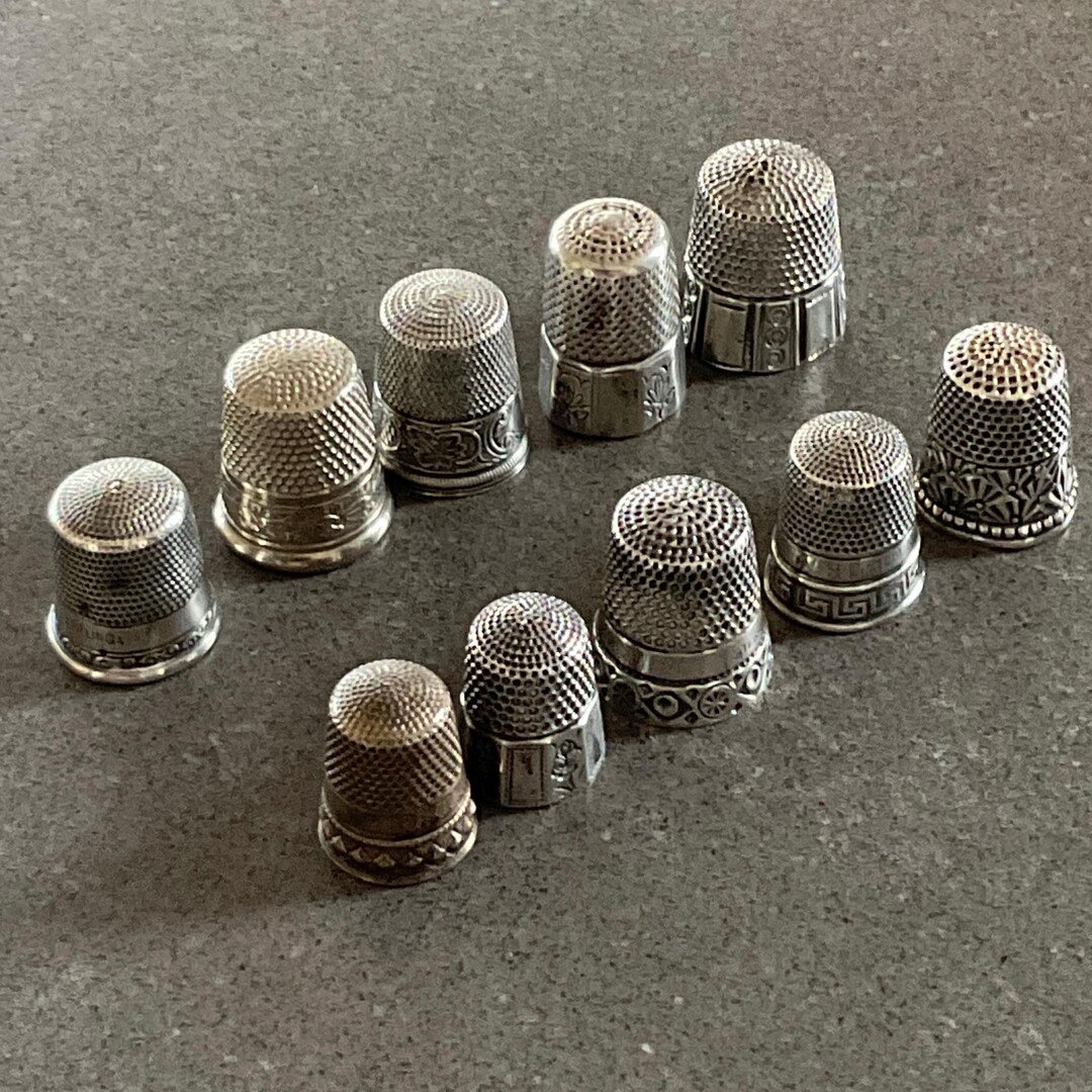 Sterling Silver Thimbles Vintage Hand Sewing Collectible - Etsy