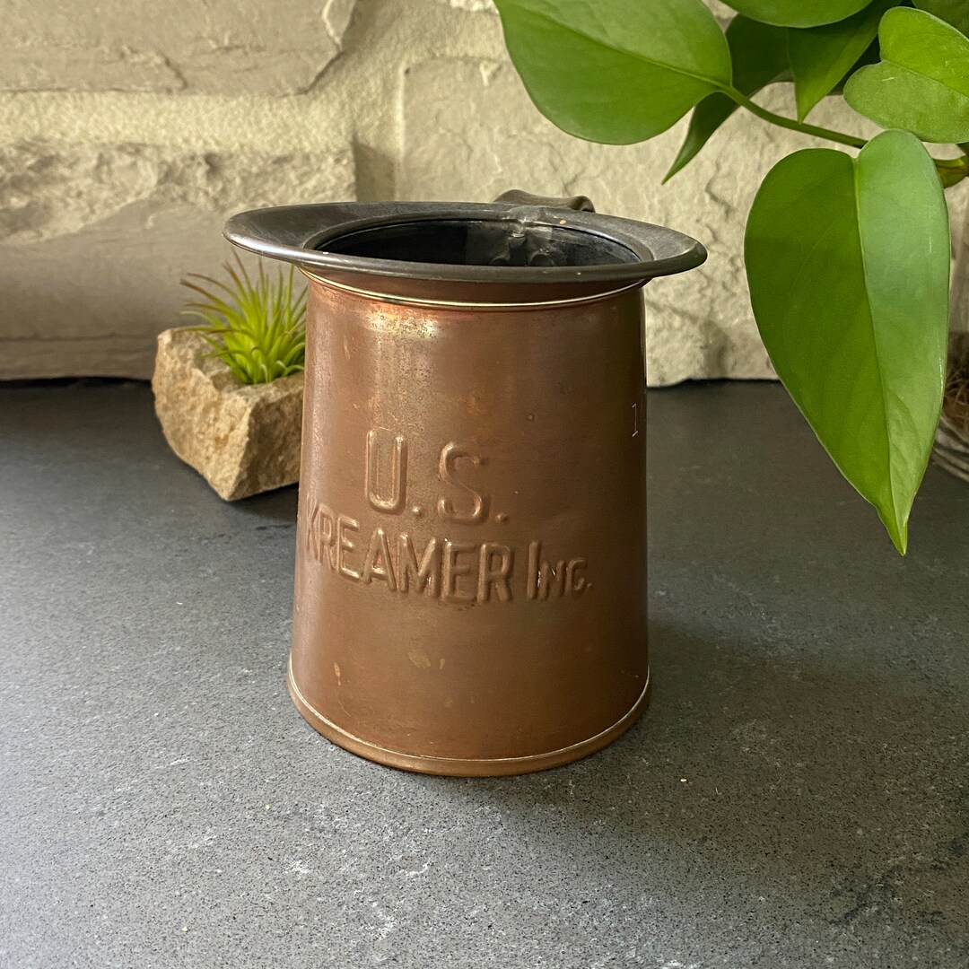Copper US Kreamer Antique Creamer Pitcher 1 Pint Vase - Etsy