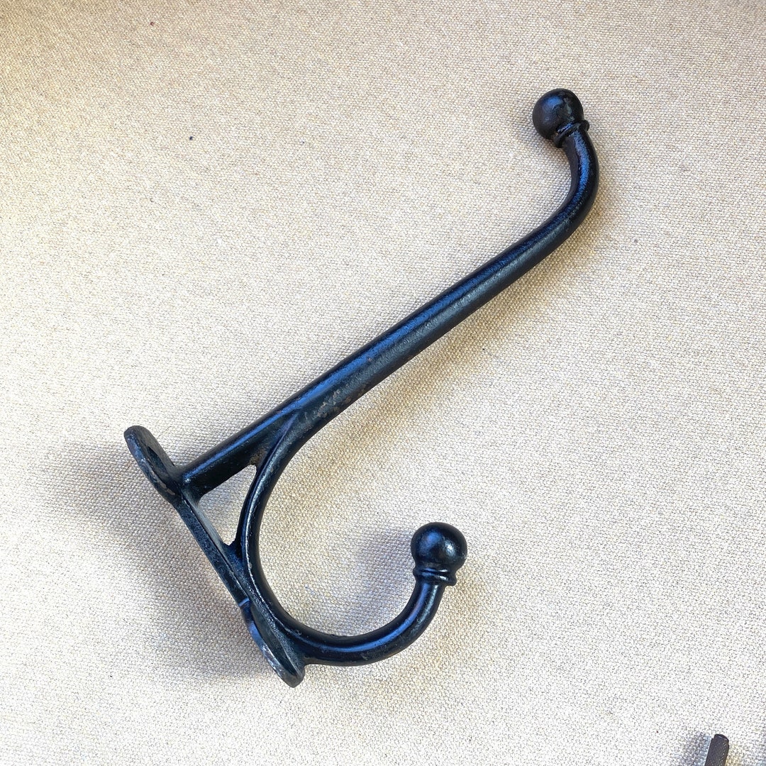 Large Cast Iron Hook Farmhouse Antique Tack or Coat Bracket Barn ...