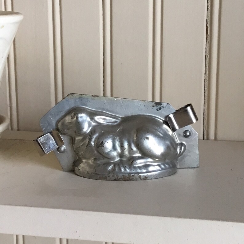 Rabbit Bunny Chocolate Mold Sitting Resting Antique Candy | Etsy