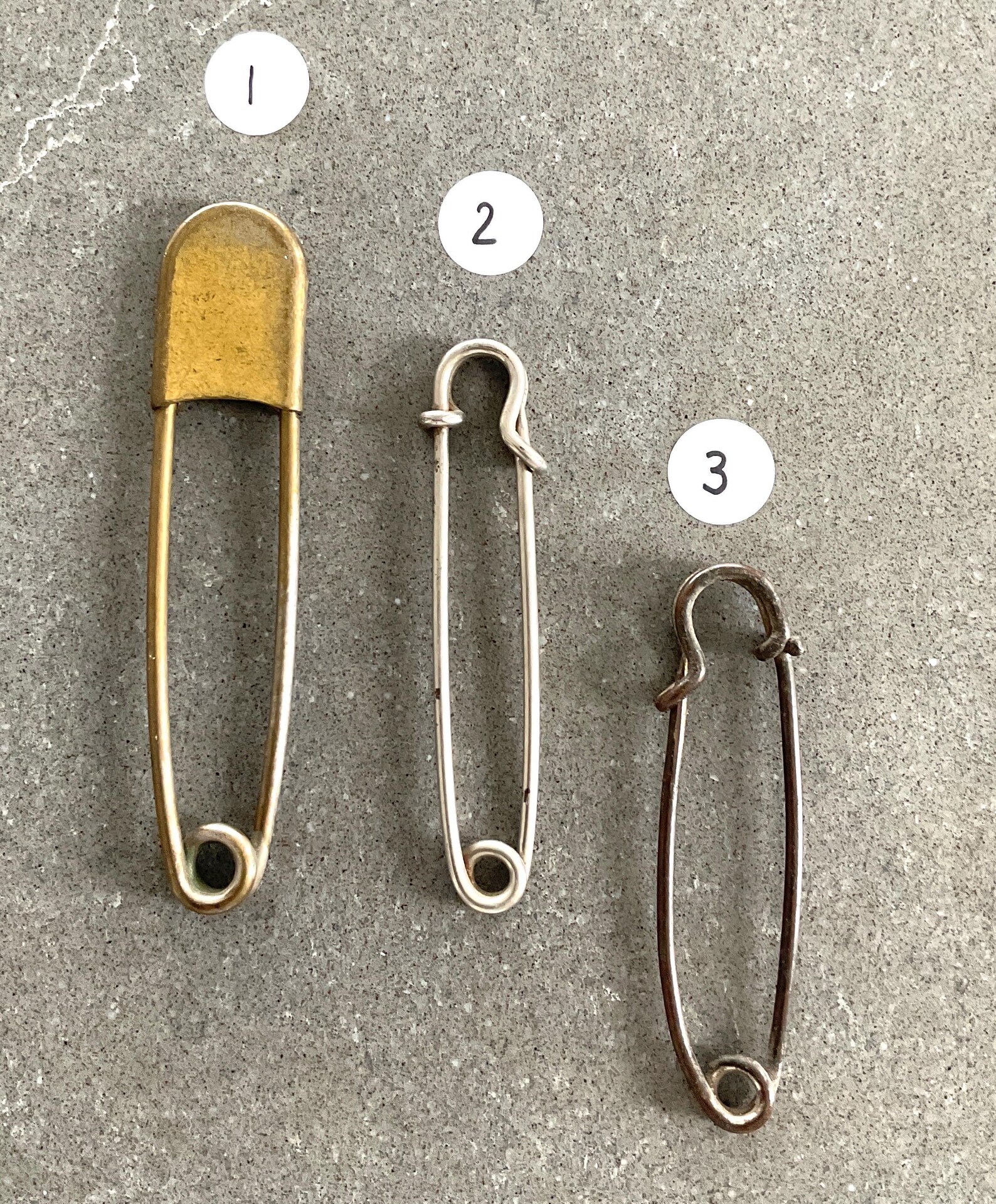 Extra Large Safety Pins Army Brass or Silver Vintage Bag Charm - Etsy