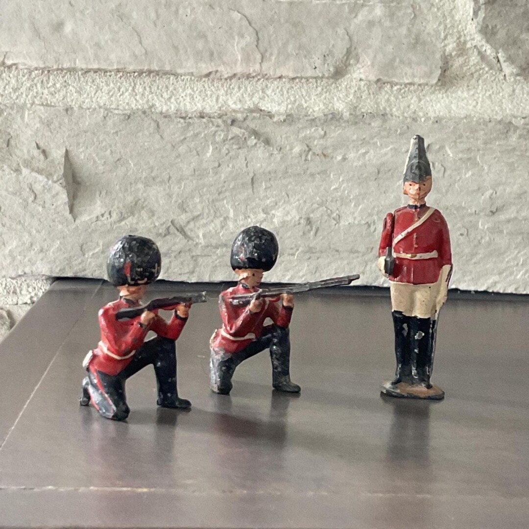 British Soldiers Set of 3 Lead Action Figures Toy Soldier Reenactment ...