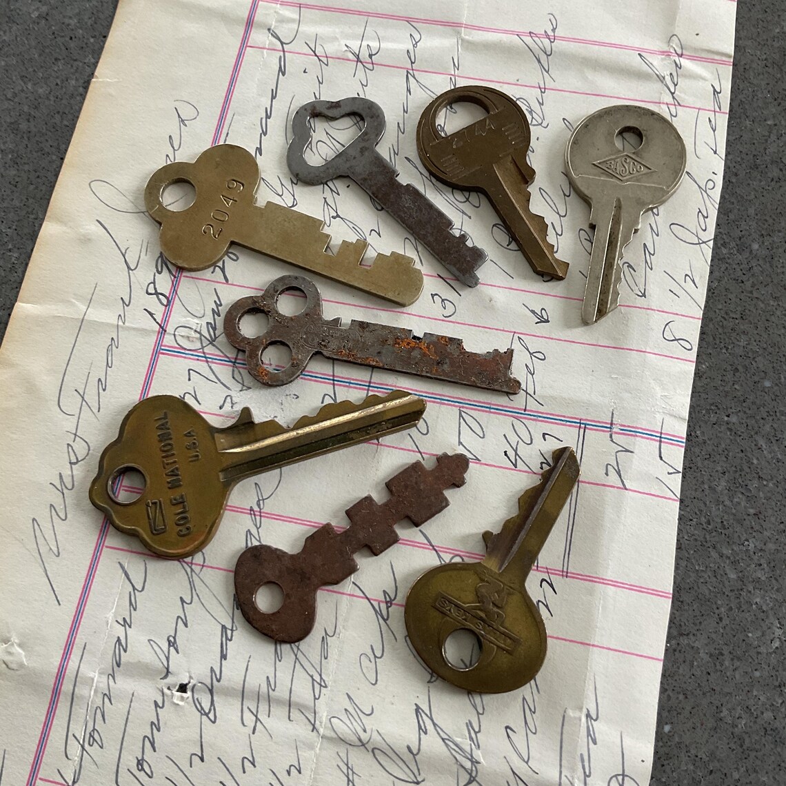 Vintage Keys Set of 9 Antique Craft Jewelry Art Supply - Etsy