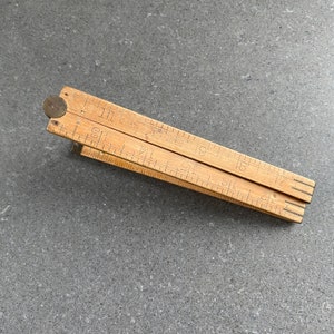 Vintage Wood 24 Folding Ruler 1910 Primitive Antique - Etsy