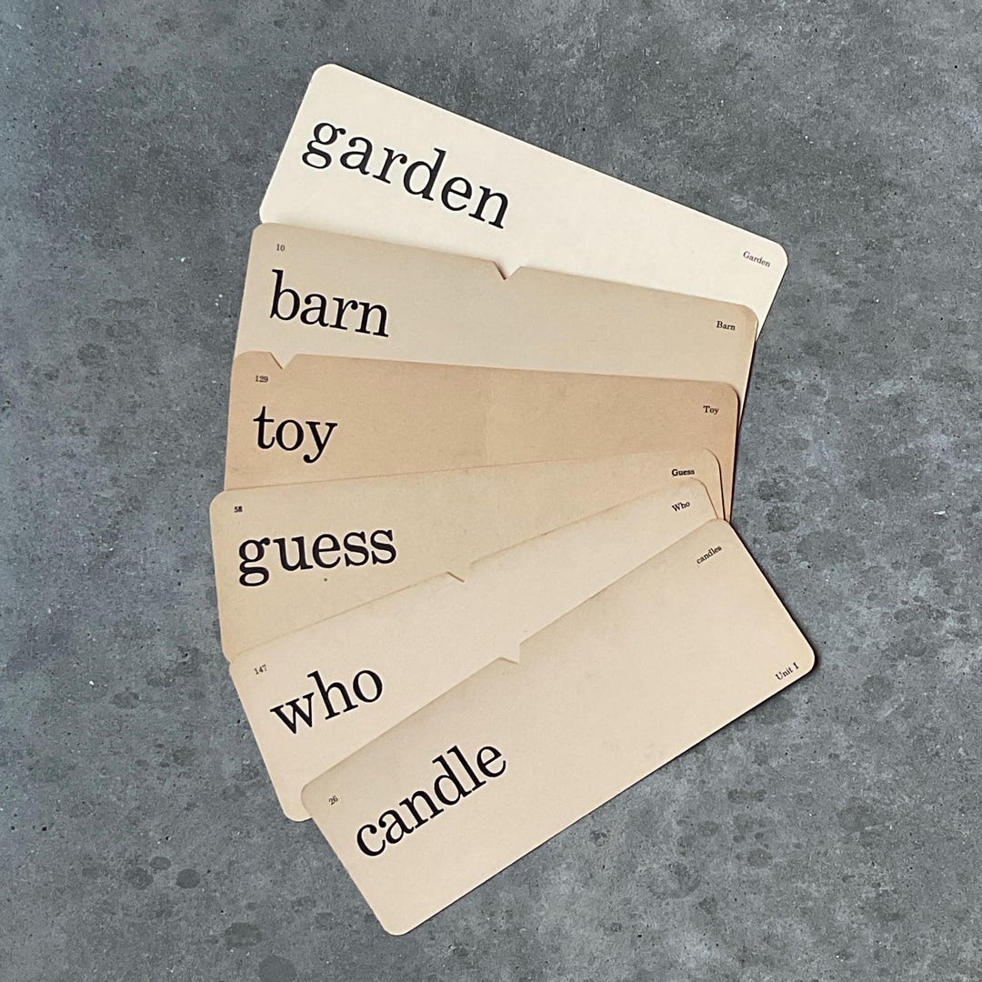 Vintage Mid-century Flashcard Set: Numbers & Counting, Educational ...