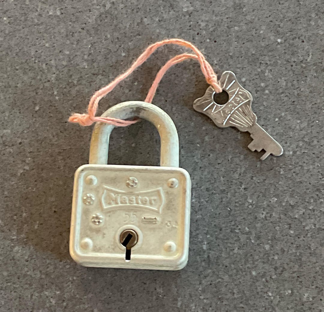 Vintage Padlock Master Lock With Key Working Silver - Etsy