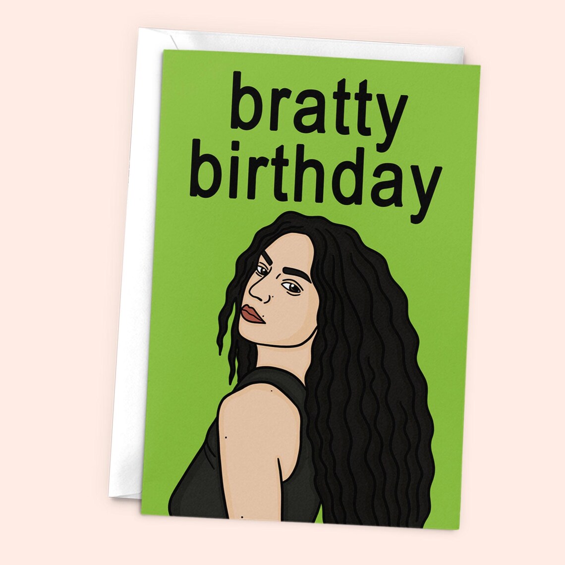 Charli XCX Brat Birthday Card Brat Summer Birthday Card Bratty Birthday ...