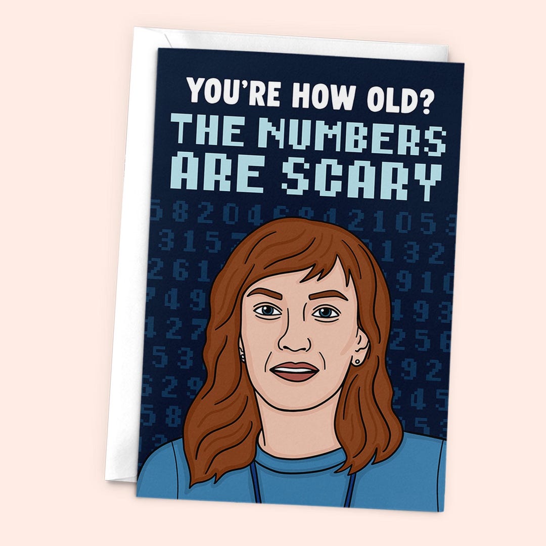 Severance Birthday Card - Funny Helly R the Numbers Are Scary - Tv ...