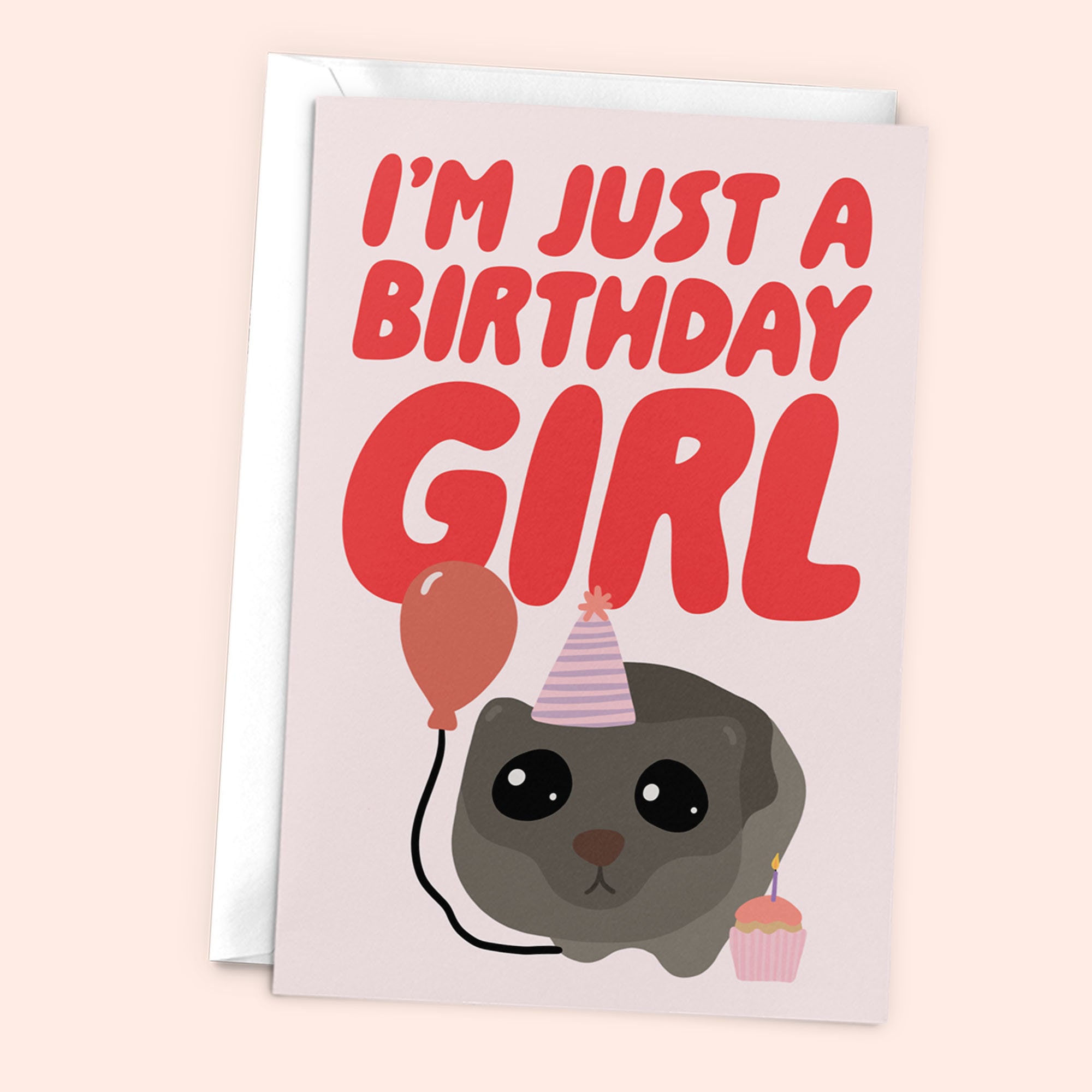 I'm Just A Birthday Girl Sad Hamster Meme Birthday Card Funny Tiktok ...