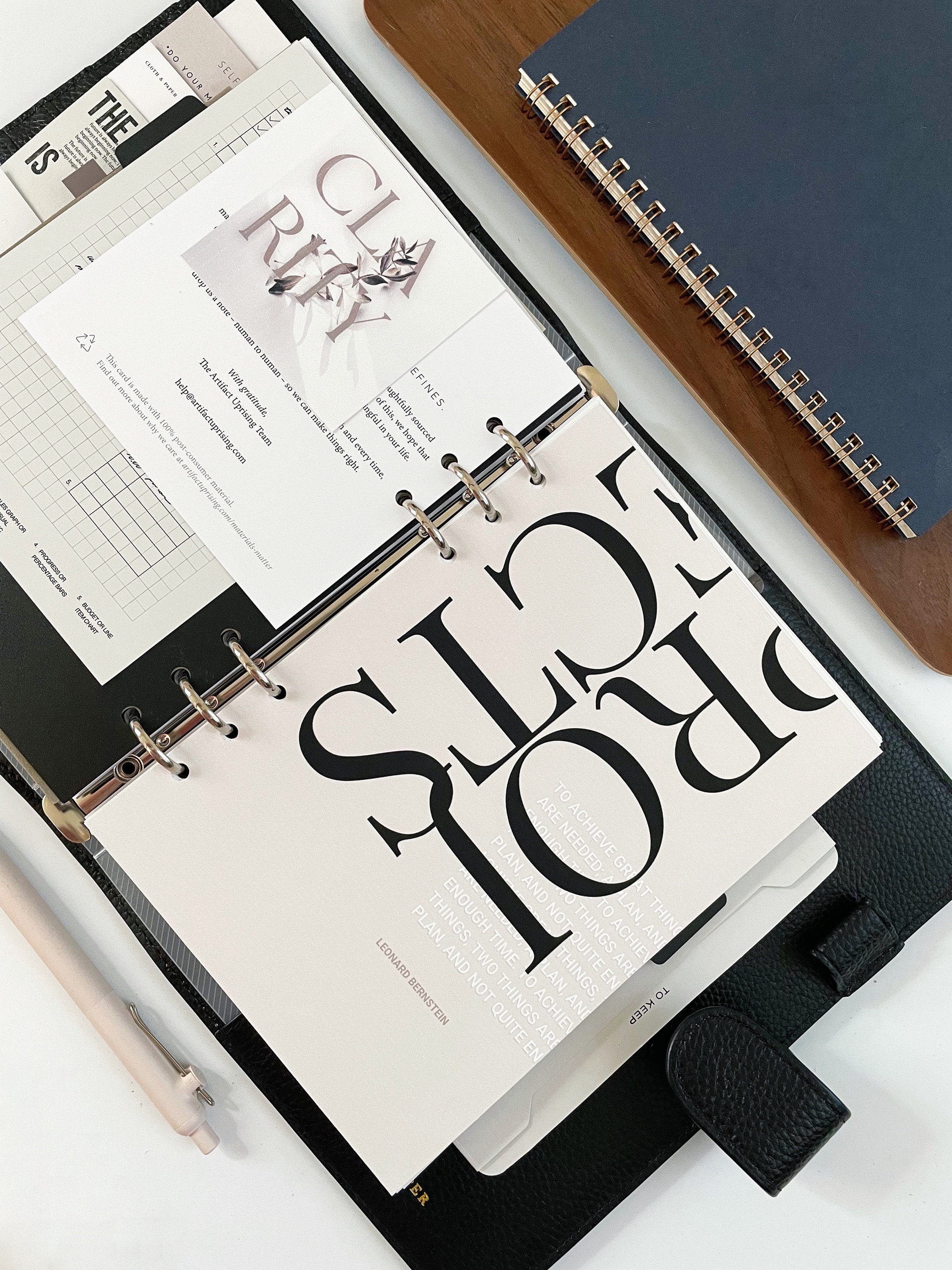 Projects Minimal A5 Planner Dashboard Printable - Etsy