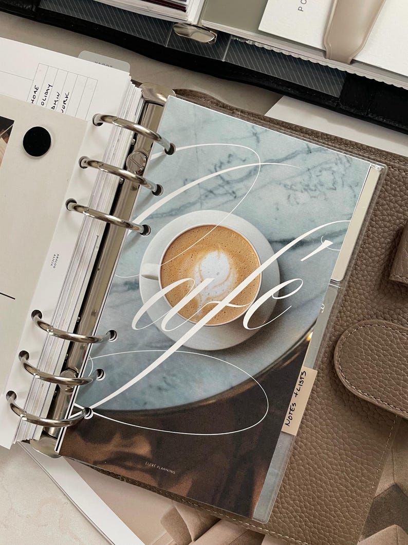Personal Size Café Printable Planner Dashboard - Etsy