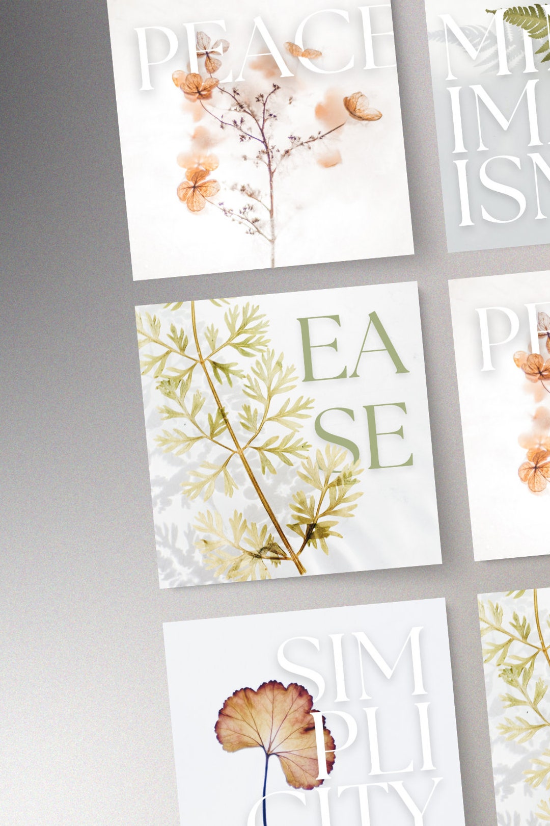 Printable Minimal Flora Journal Card Set - Etsy