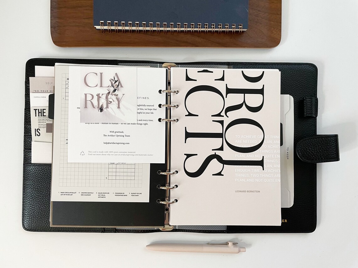 Projects Minimal A5 Planner Dashboard Printable - Etsy