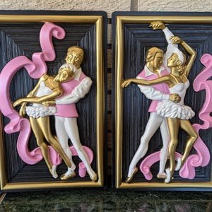 Vintage 70's MILLER STUDIO 3D Relief Plastic Ballerina Wall Art Retro ...