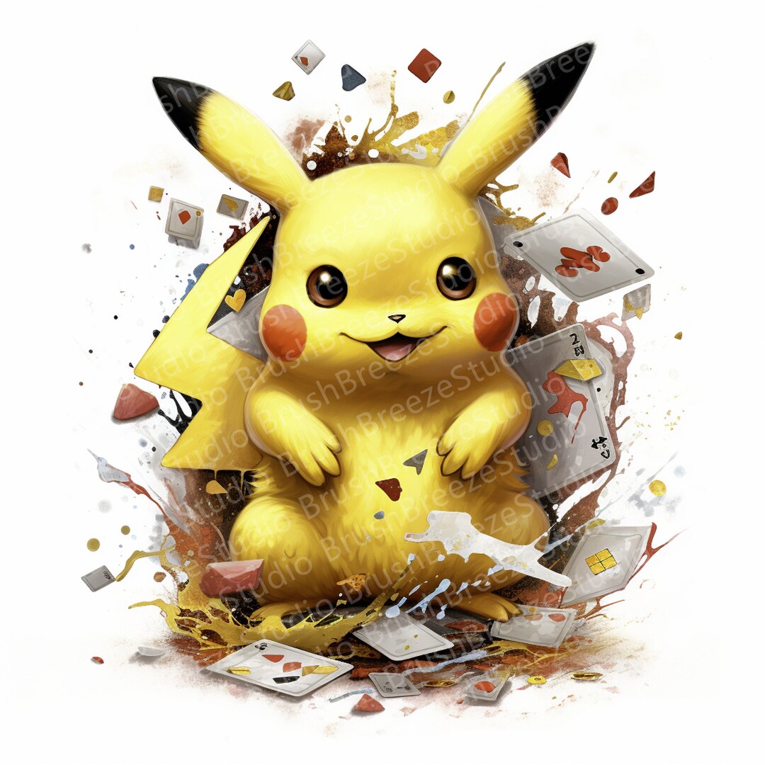 Raichu PNG, Poker Art, Instant Download, Clipart, Sticker, Digital ...