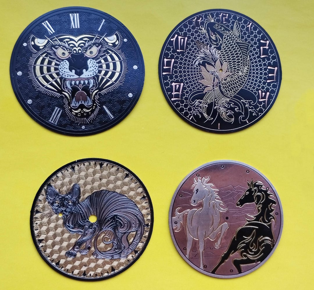 Handmade Custom Dial Animals, Custom Dial Tiger, Custom Dial Cat ...