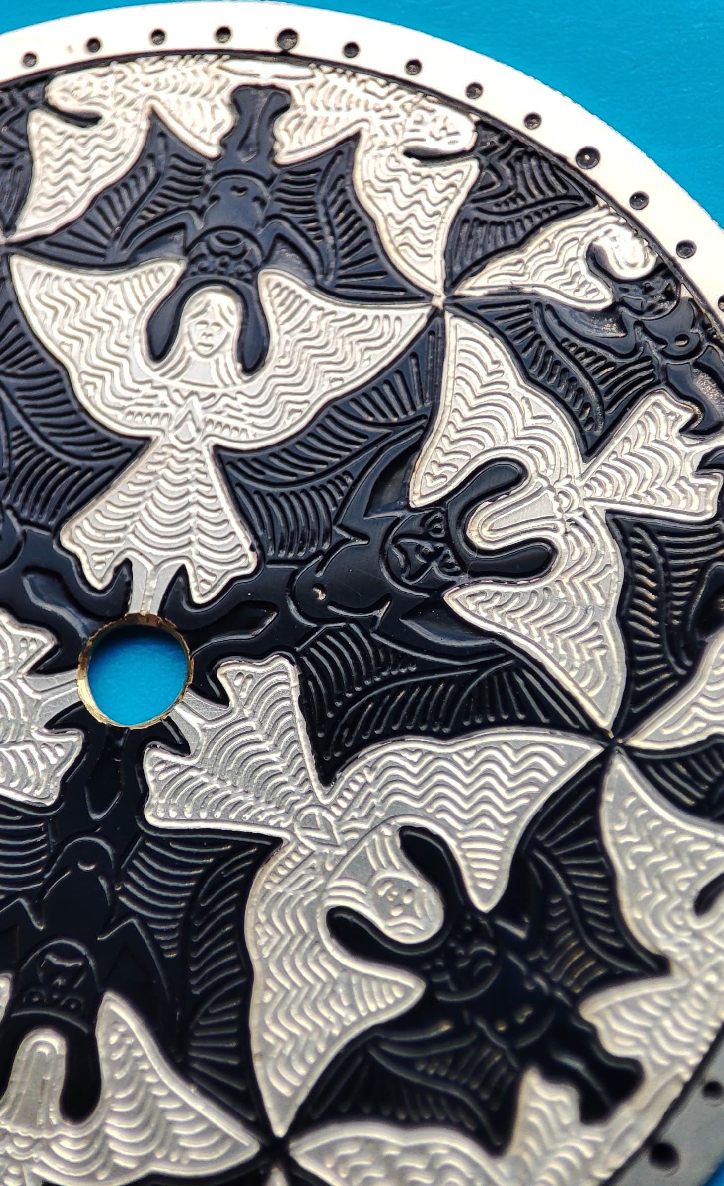 Angels and Devils by Escher Watch Dial, MADE TO ORDER, Escher's Drawing ...