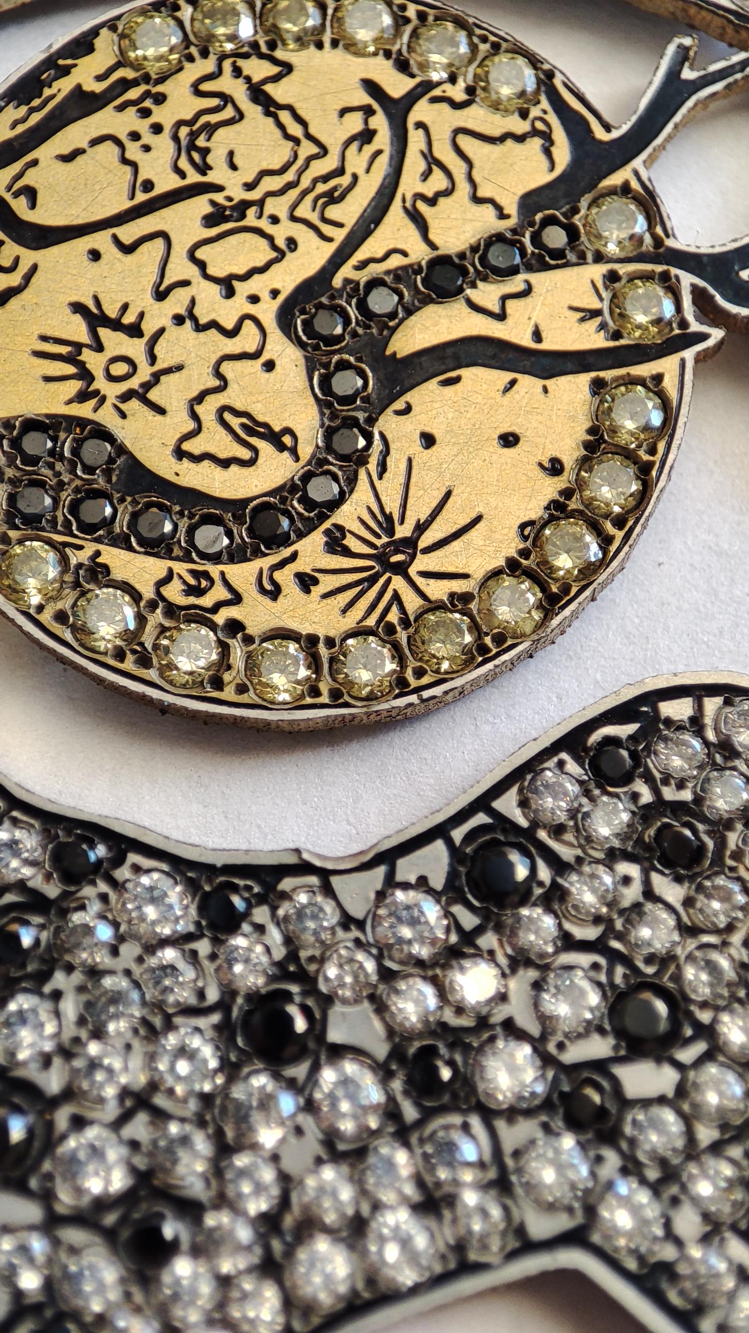 Custom Dial With Stones, Custom Cut-out Gemmed Dial Panther, Handmade ...