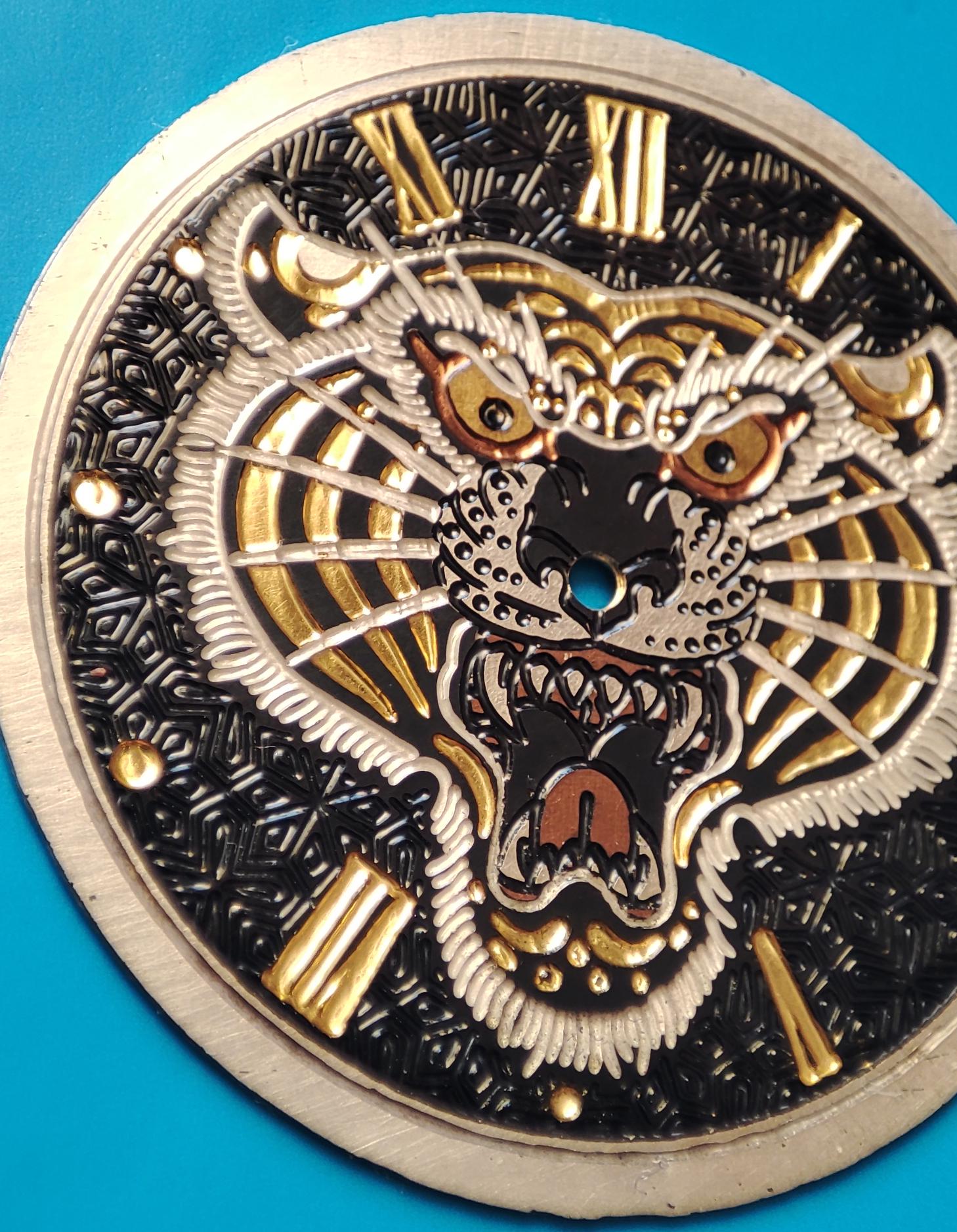 MADE TO ORDER, Watch Dial, 28.5 Mm Custom Dial, Custom Dial Tiger ...