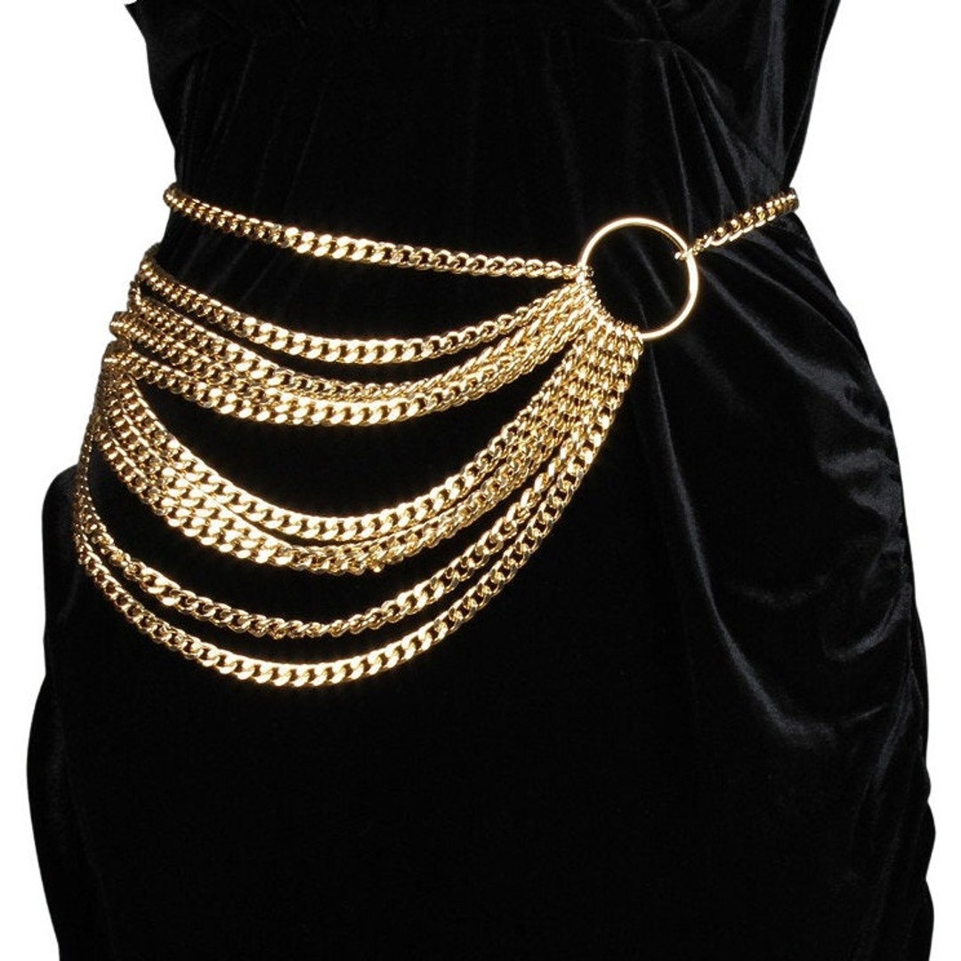 Multi-layer Gold Chain Belt, Gold Wedding Belt, Women Dress Belt ...