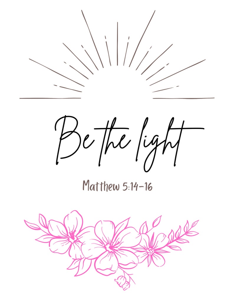 Christian Wall Art, Bible Verse Printable, Matthew 5:14-16, Be the ...