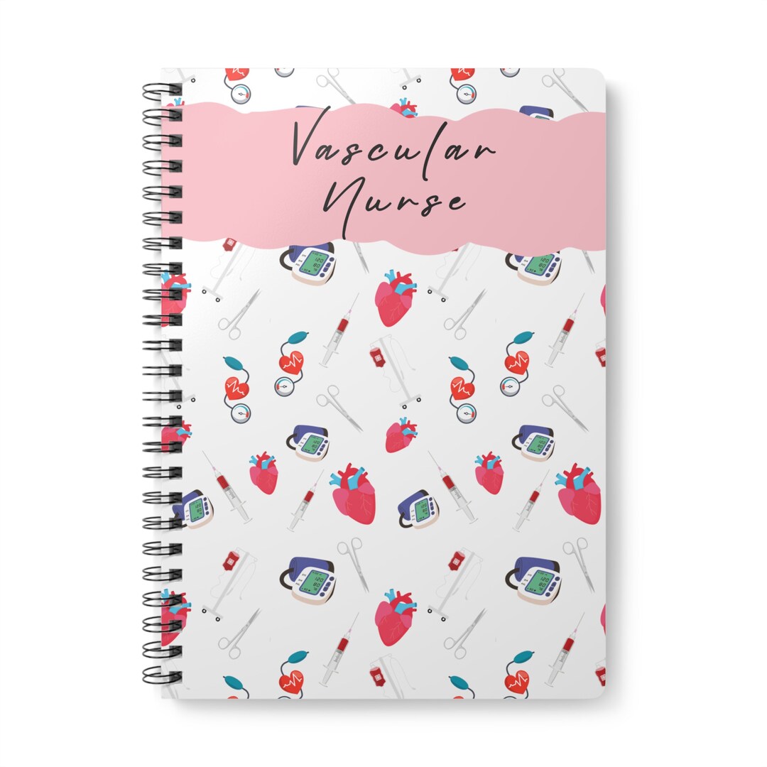 A5 Vascular Nurse Cardiac Health Pattern Notebook Wirebound Notepad ...