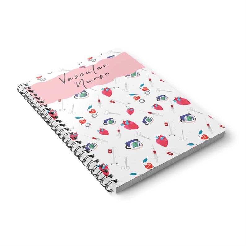 A5 Vascular Nurse Cardiac Health Pattern Notebook Wirebound Notepad ...