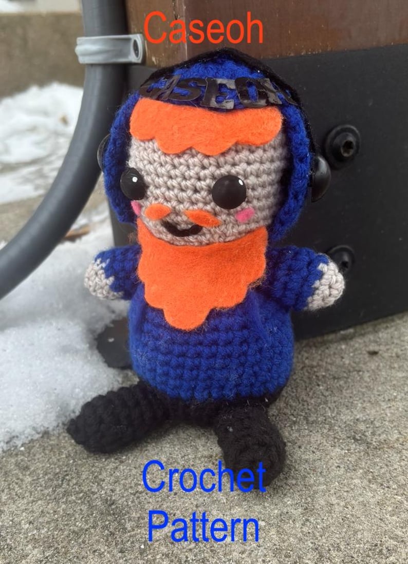 Caseoh Crochet Plushie Pattern - Etsy