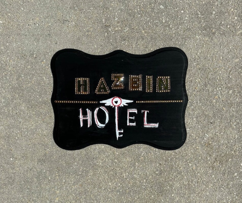 Hazbin Hotel Black Wooden Sign - Etsy
