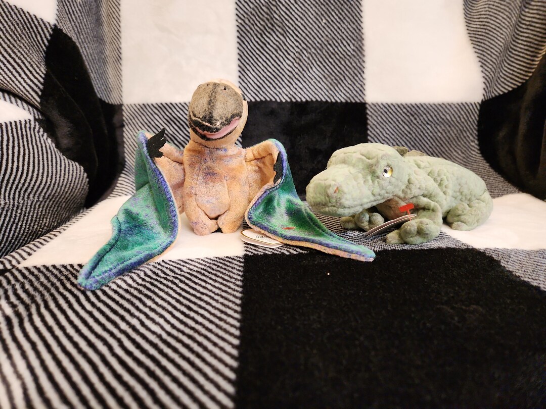 Rare Beanie Baby Swoop the Pterodactyl or Swampy the the Alligator Gift ...