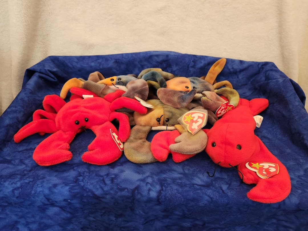 Beanie Baby Claude the Tie Dye Colorful Crab Digger the Red Crab or ...