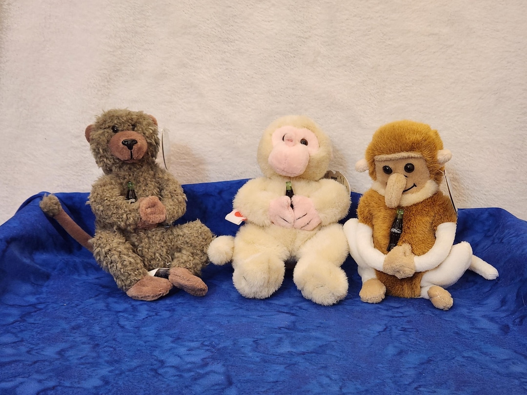 Baboon Snow Monkey or Proboscis Monkey Coca Cola Bean Bag Plush ...