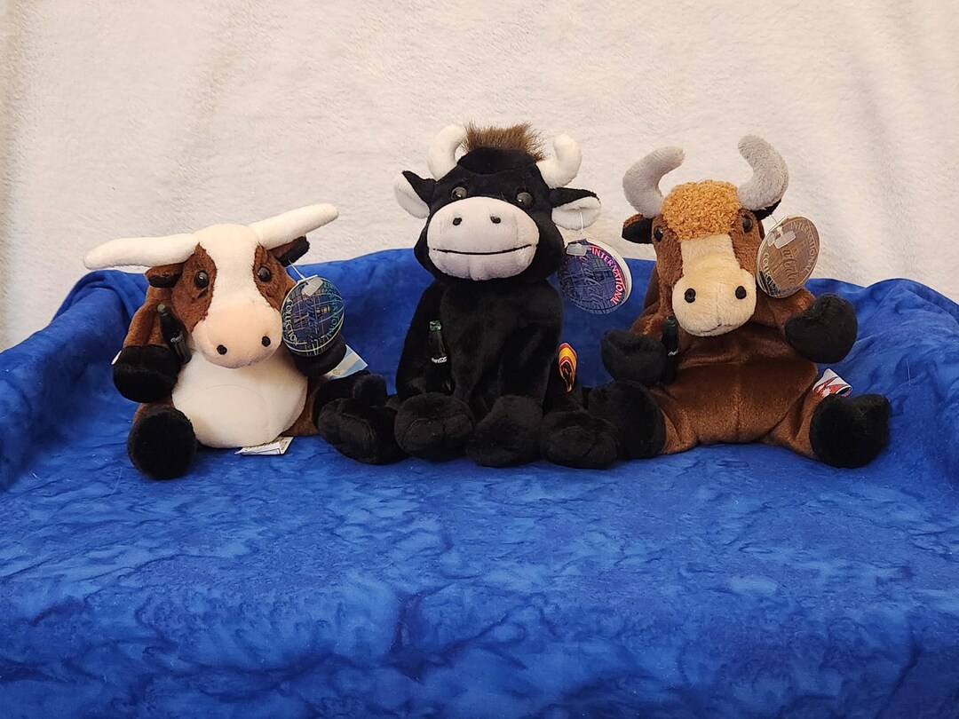 Long Horn Cow Bull or Yak Coca Cola Bean Bag Plush Collection ...