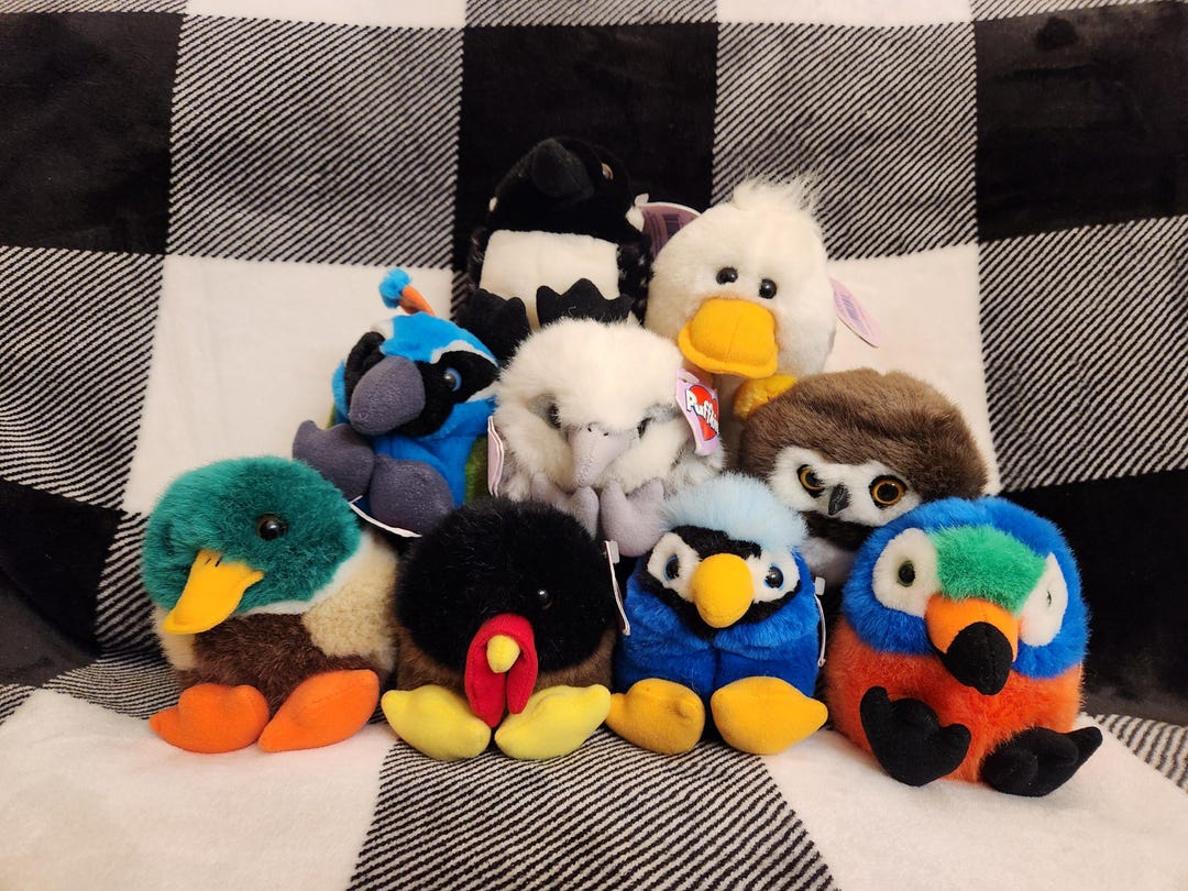 Puffkin Collectable Stuffed Animals Birds Including Dillard Strut Jake ...