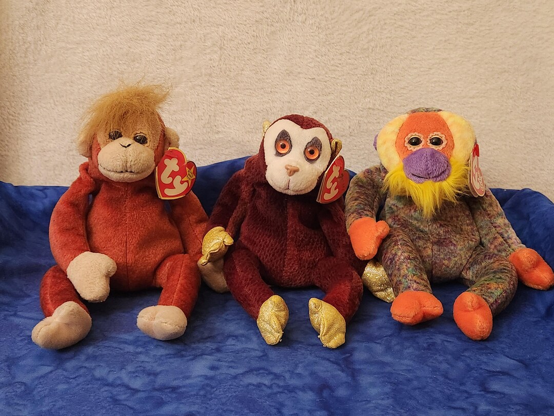 Beanie Baby Monkeys Schweetheart Bananas or Monkey, Gift for Monkey ...