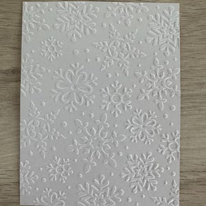 Snowflake Embossed Paper - Winter Wonderland - Etsy