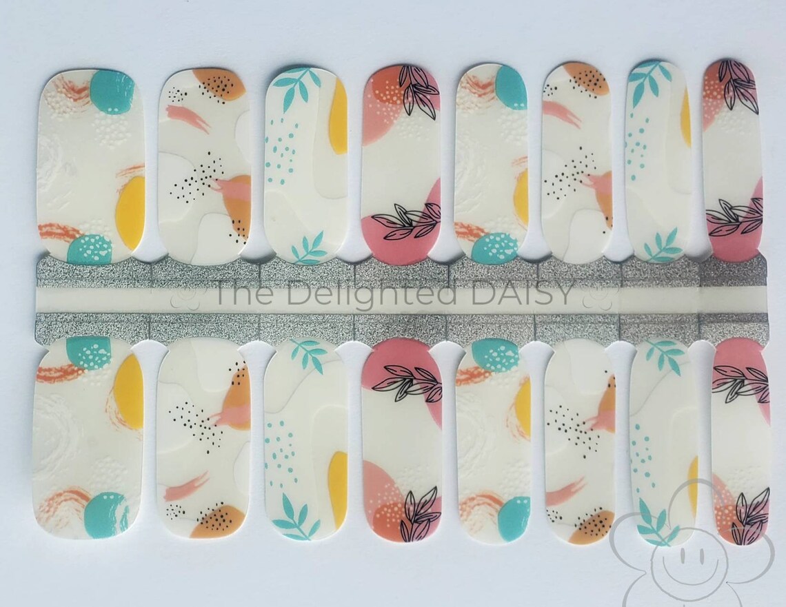 Abstract Pastel Transparent Overlay Nail Wraps Nail Strips - Etsy