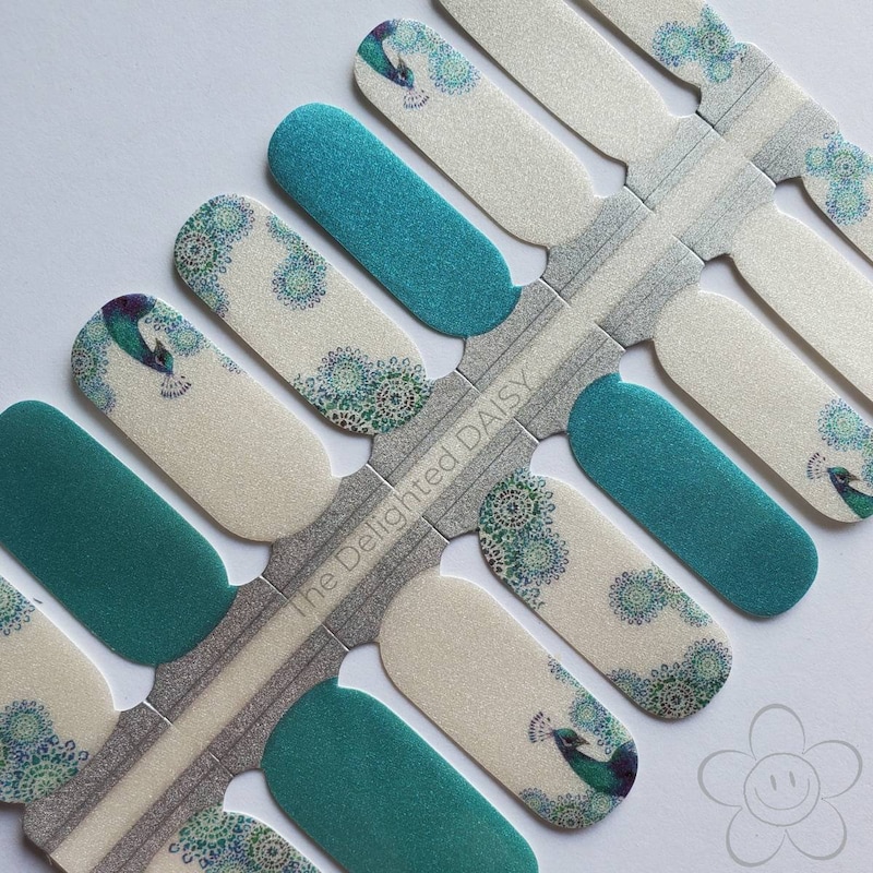 Nail Art Sticker Peacock - Etsy