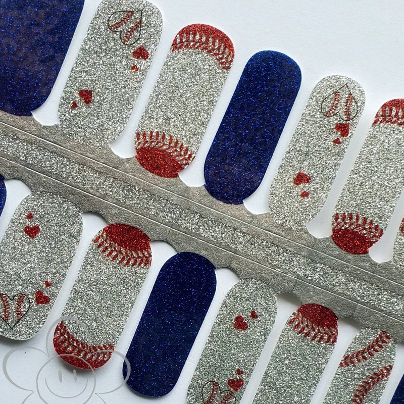Baseball Nails - Etsy
