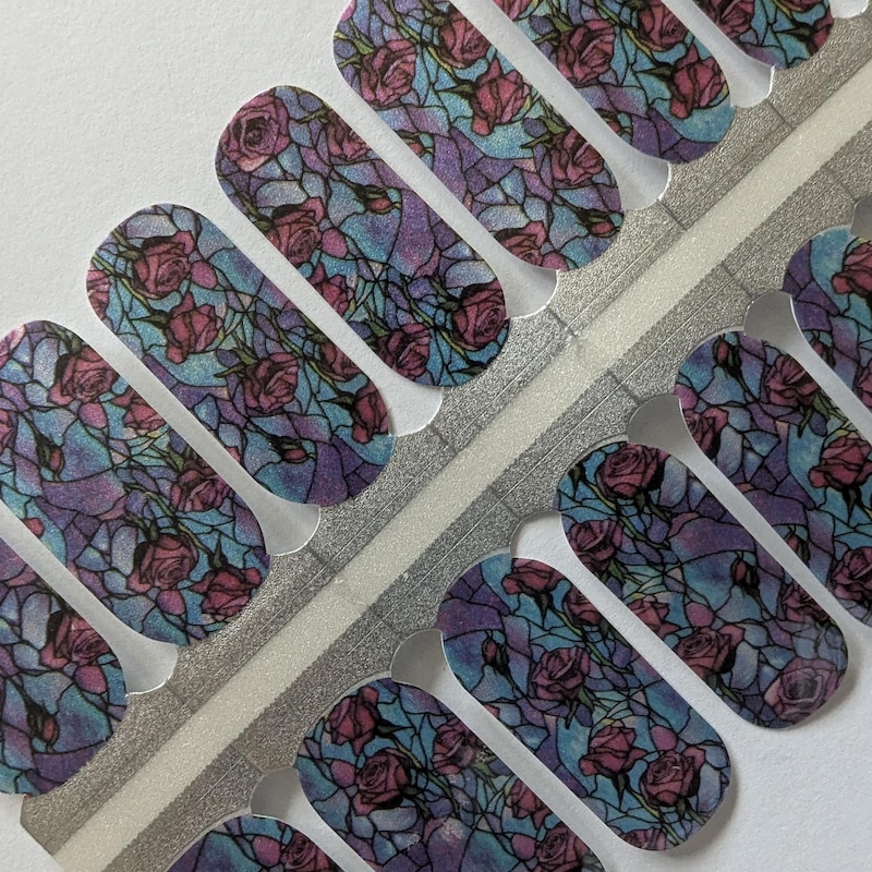 Stained Glass Rose Nail - Etsy