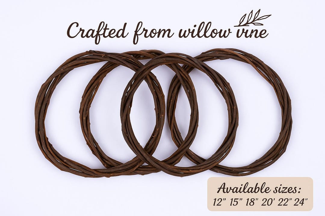 Handmade Willow Wreath Base | Rustic Natural Wreath Form | DIY ...