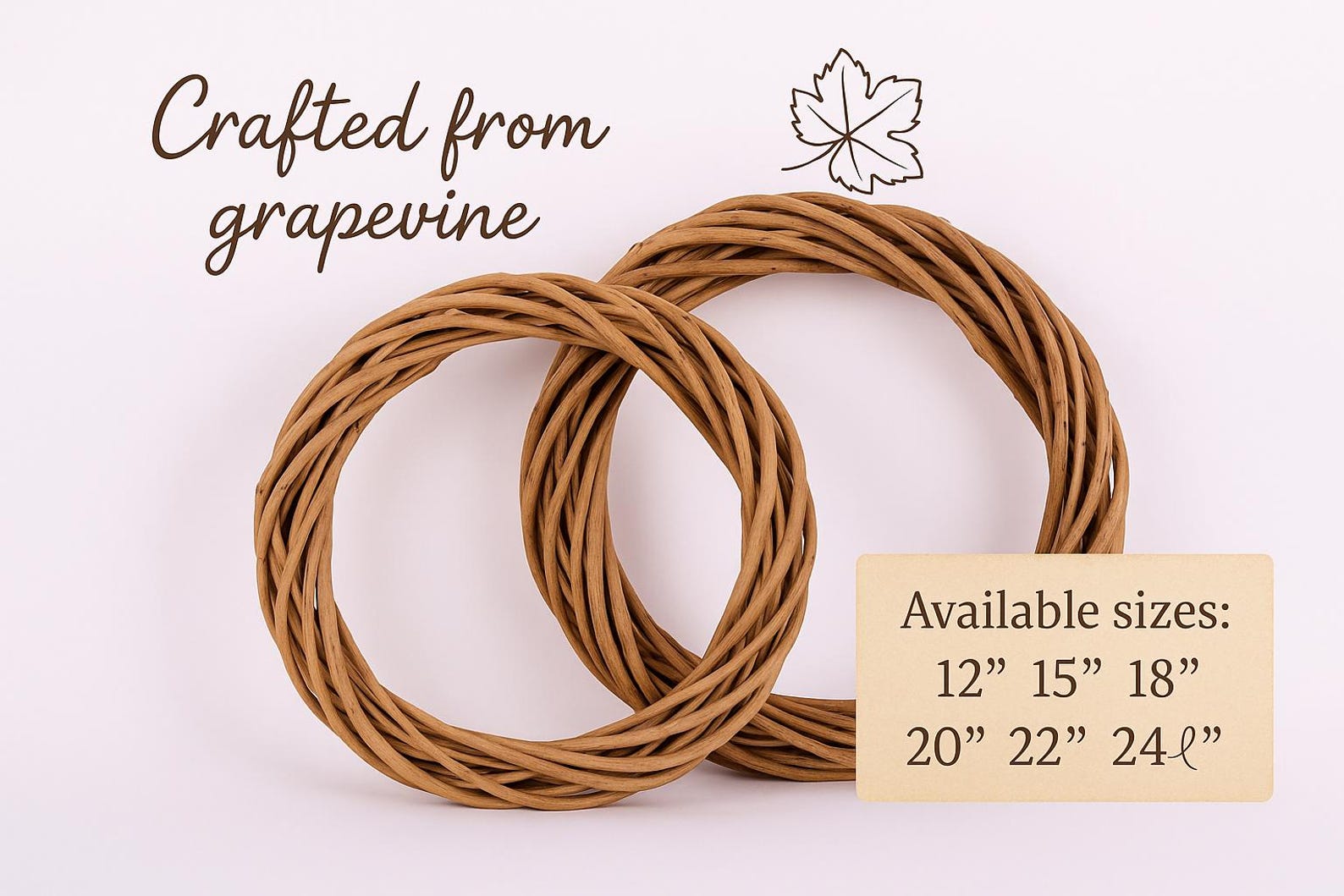 Grapevine Wreath Form | Natural Wreath Base for DIY Decor | Rustic ...