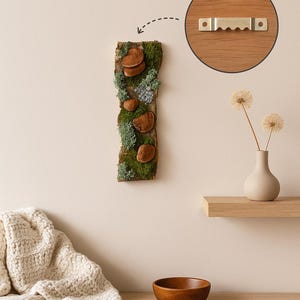 Floating Forest Art | Moss on Bark | Natural Wall Decor | Eco Friendly ...