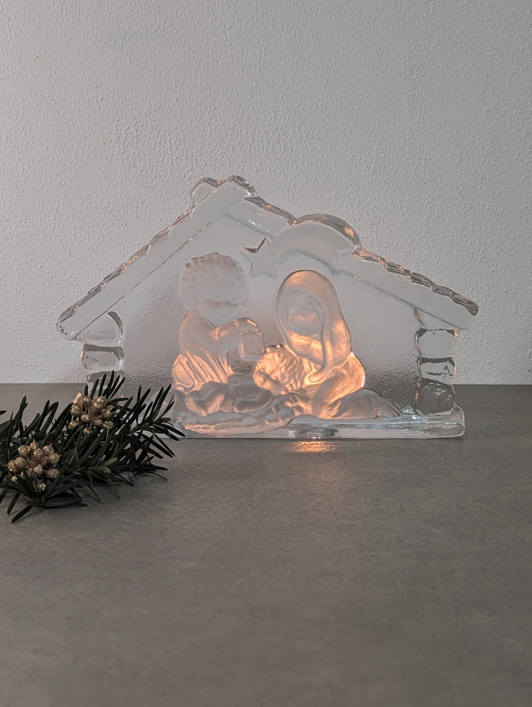 Kerststal van glas van Goebel - Etsy Nederland