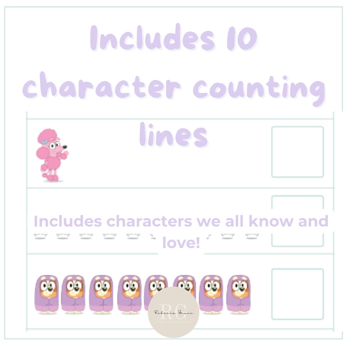 Character Counting Matching Activity - Etsy