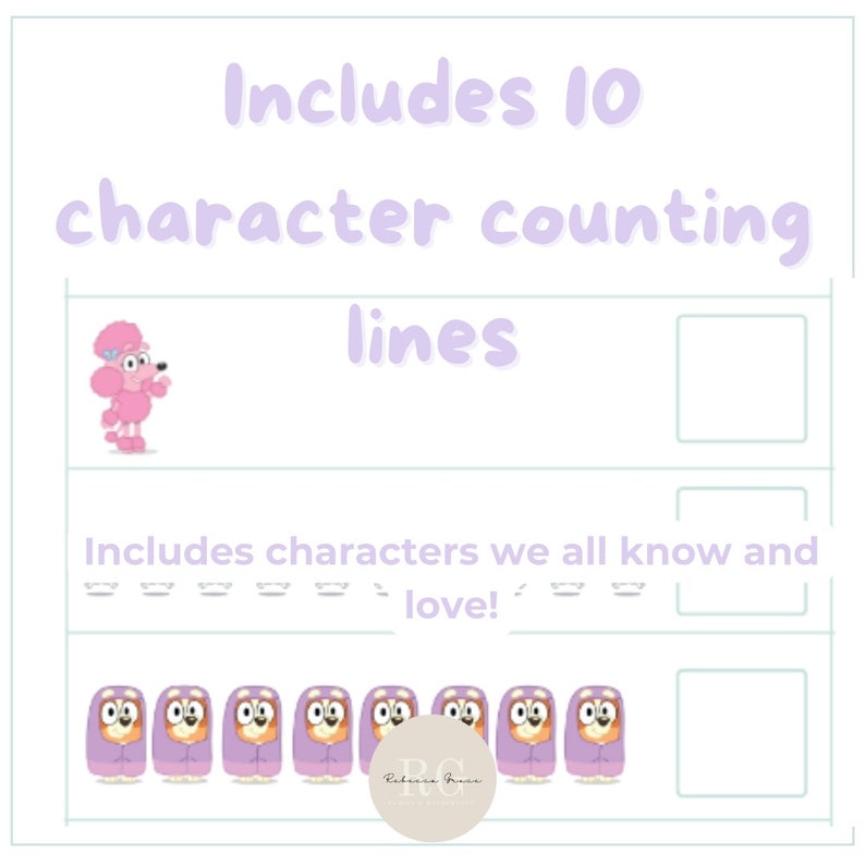 Character Counting Matching Activity Etsy