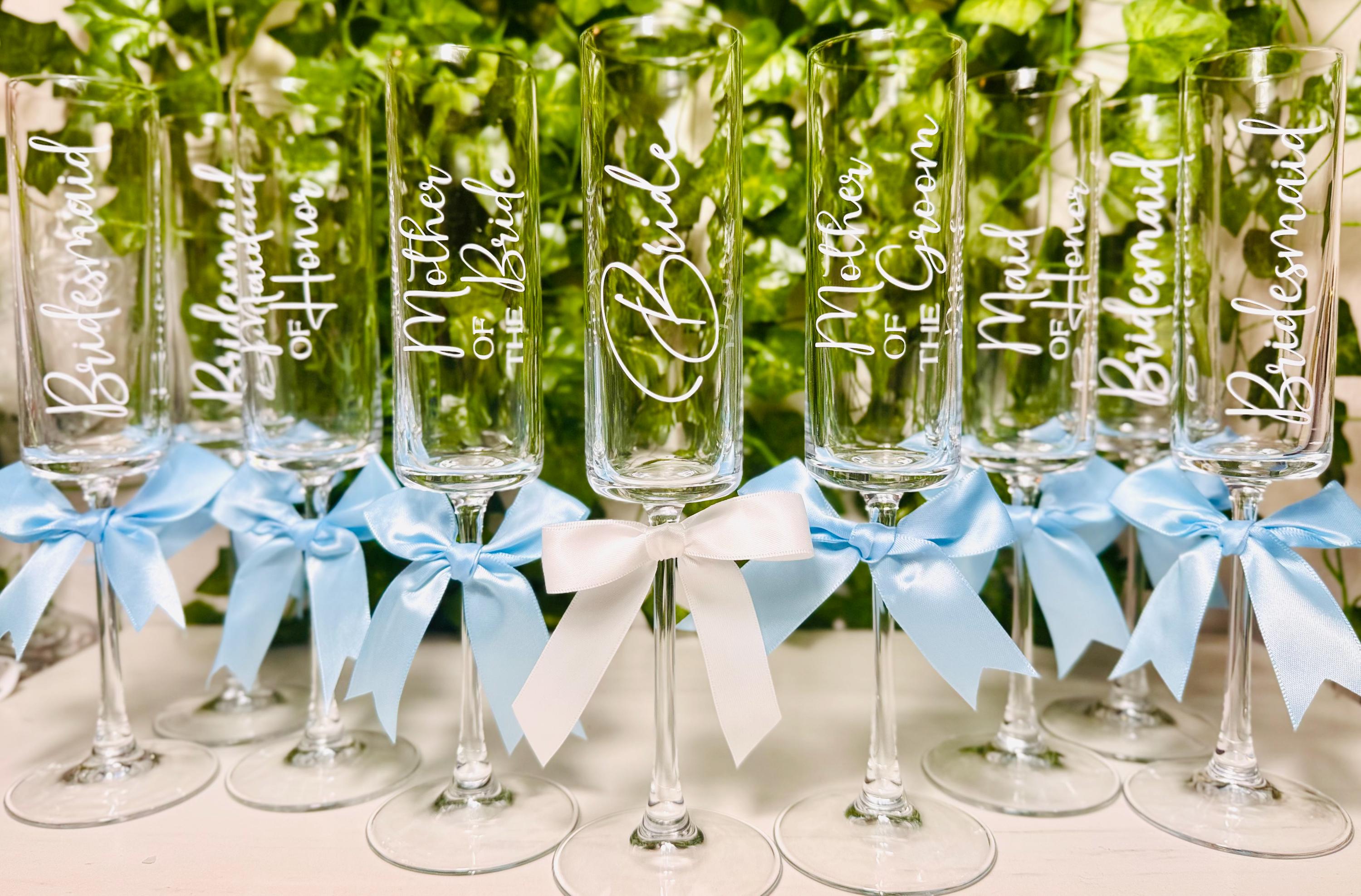 Personalized Glass Flutes, Custom Champagne Flutes, Wedding Flutes ...