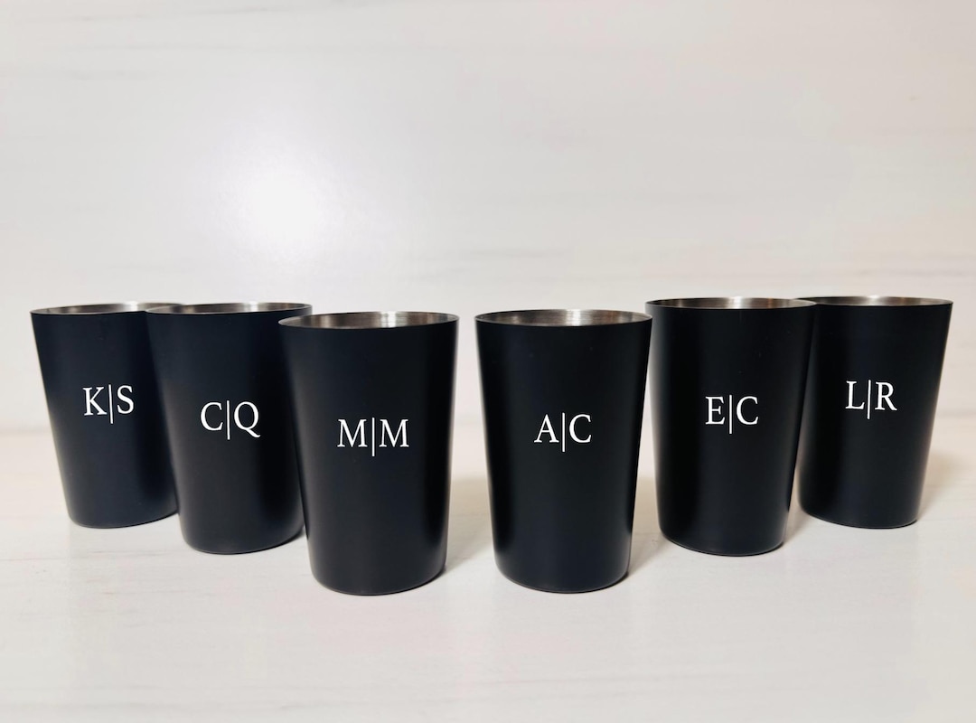 Custom Stainless Steel Shot Glasses, GROOMSMEN Shot Glass, Custom ...