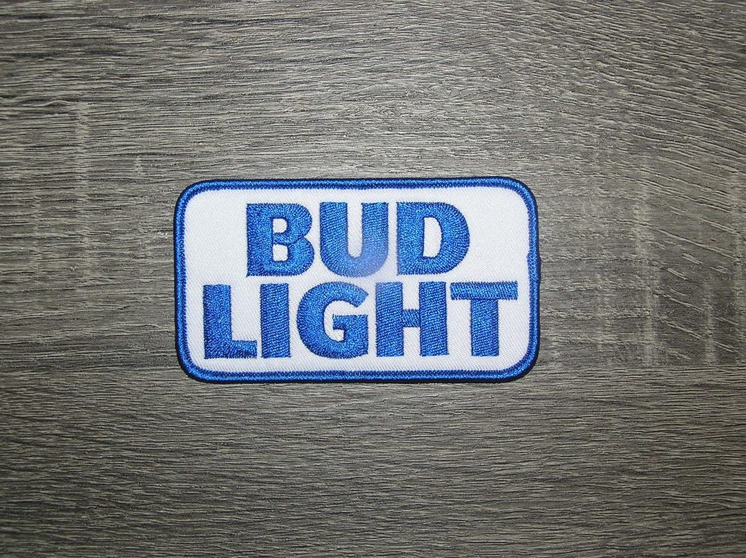 Bud Light Retro Style American Beer Embroidered Iron on Patch 3.75" X 2 ...