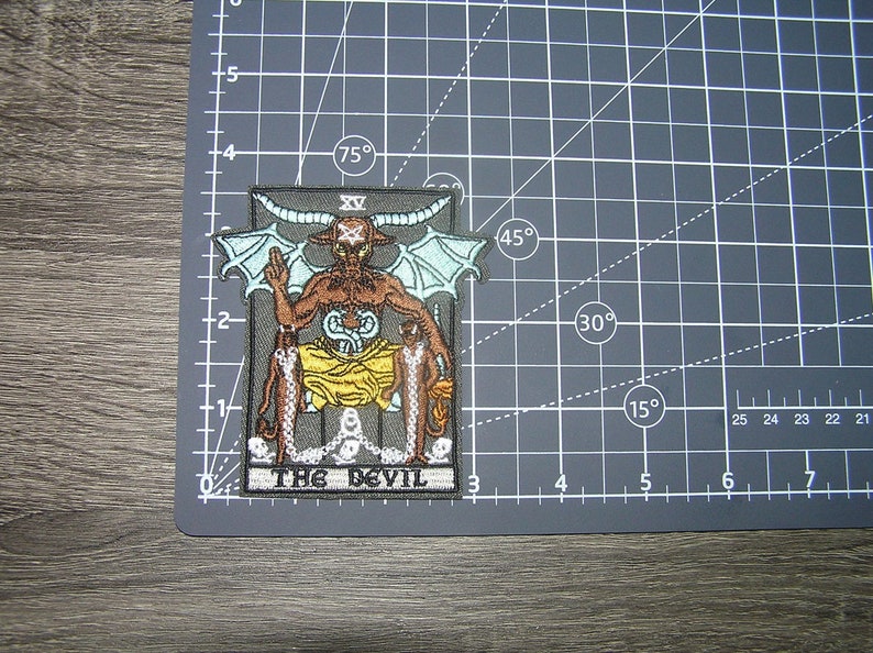 The Devil Tarot Card Satan Embroidered Iron on Patch 3.25" X 3.5" - Etsy